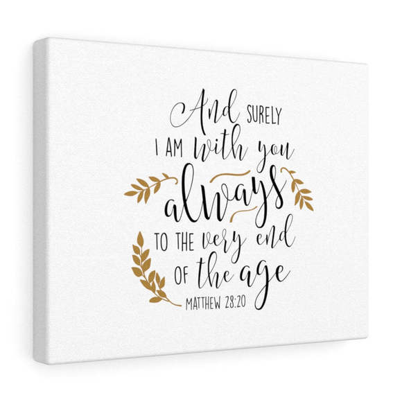 Express Your Love Gifts | Art | Scripture Sign I Am With You Matthew 282 Bible Verse Canvas ...